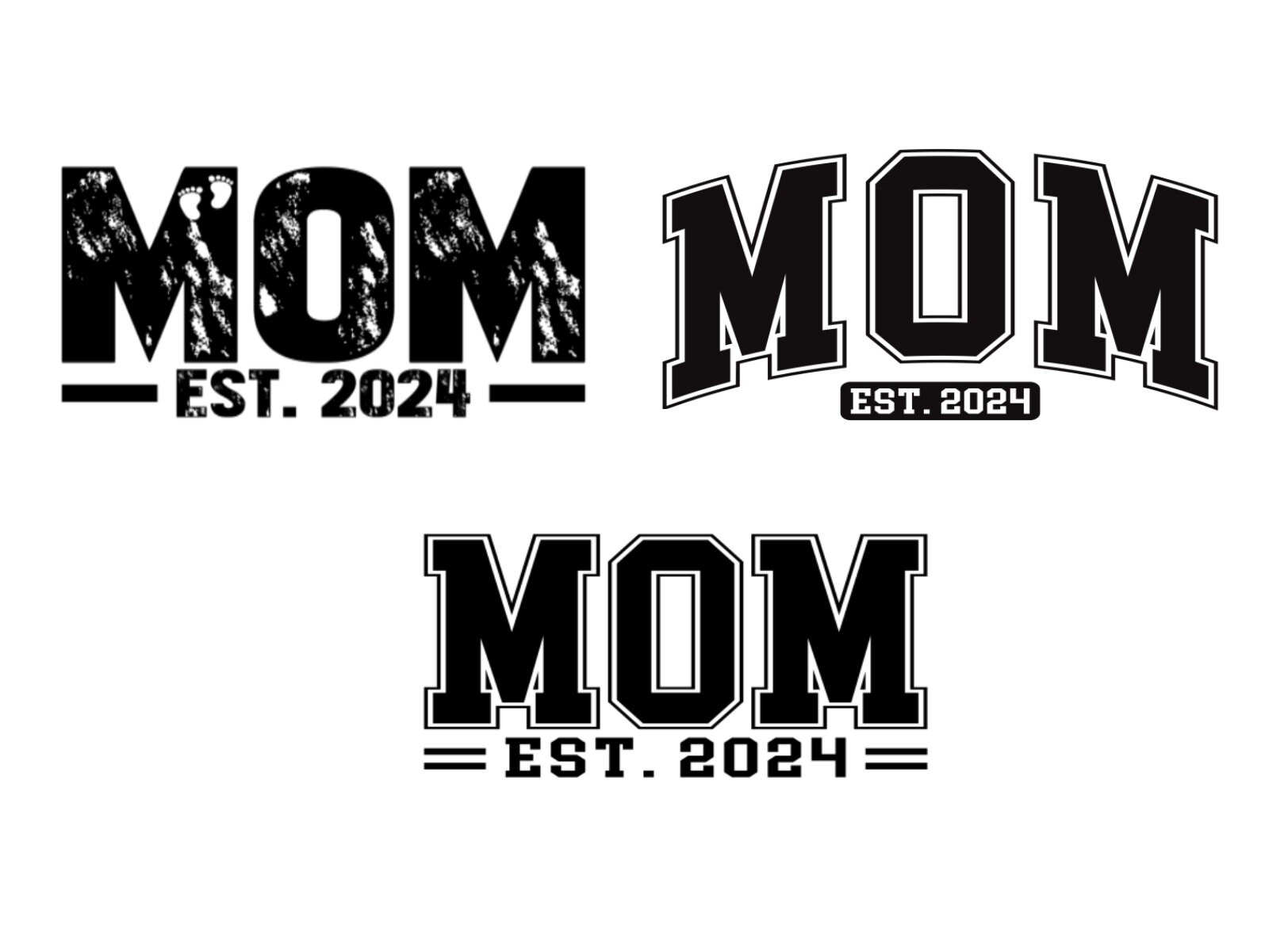 Mom Est 2024 Svg, Mom Retro Vintage, New Mommy Svg Png, Pregnancy ...