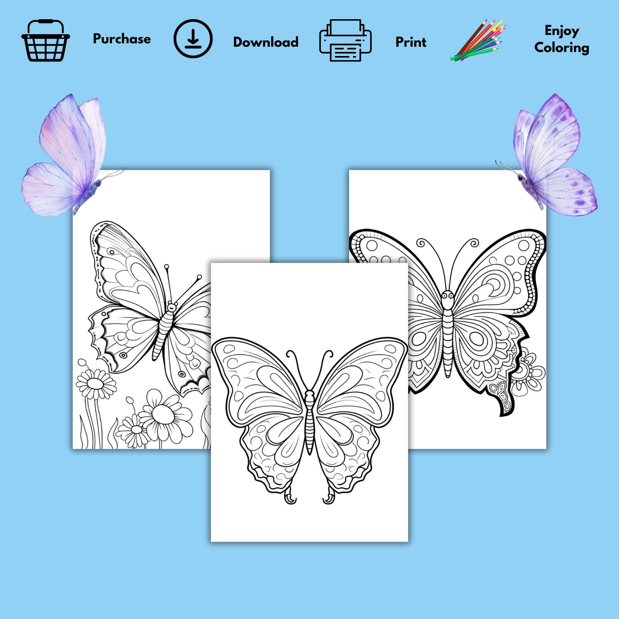 50 Butterfly Coloring Pages | Printable Coloring Pages | Butterfly ...