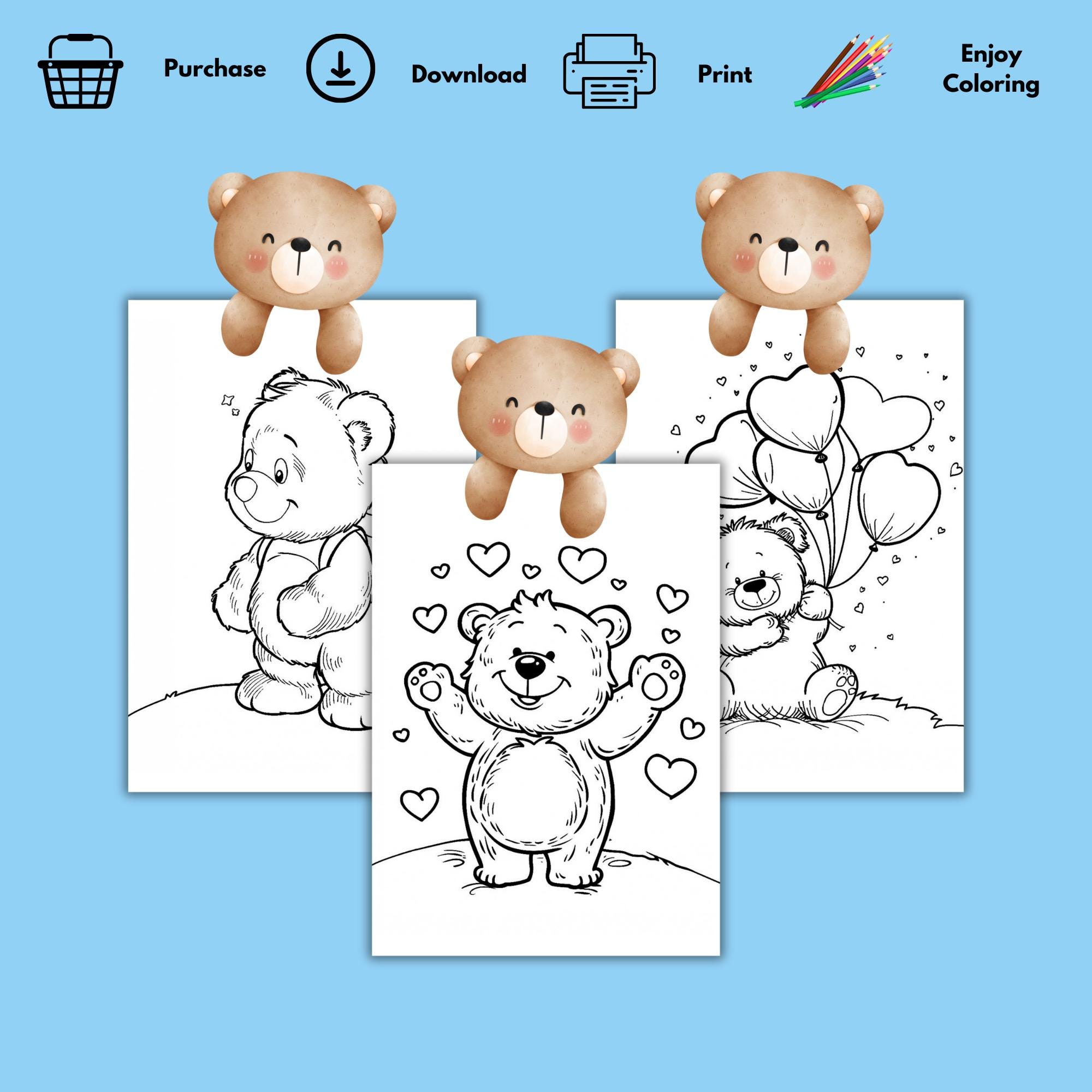 35 Teddy Bear Coloring Pages | Printable Coloring Pages | Teddy Bear ...