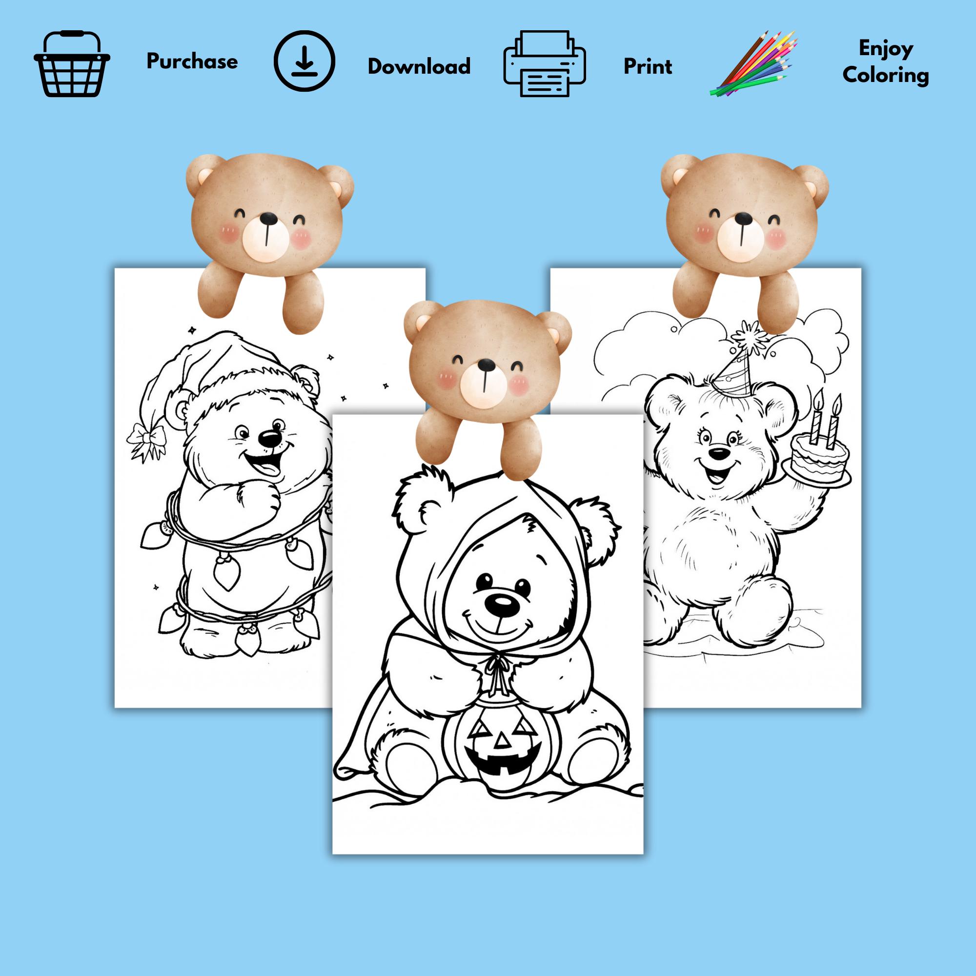 35 Teddy Bear Coloring Pages Printable Coloring Pages Teddy Bear ...