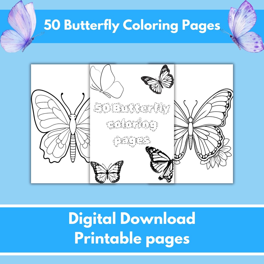 50 Butterfly Coloring Pages | Printable Coloring Pages | Butterfly ...
