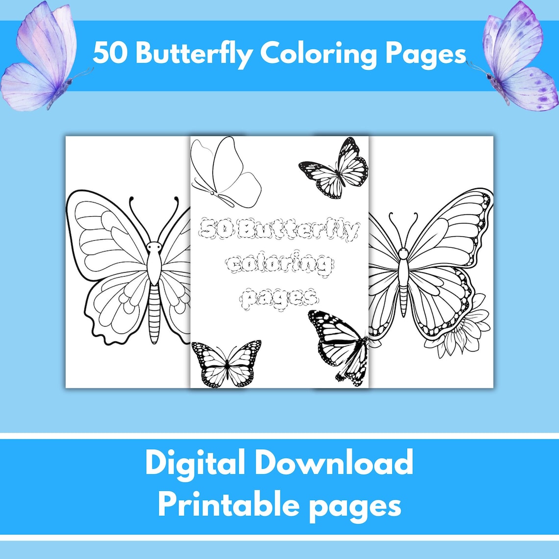 50 Butterfly Coloring Pages | Printable Coloring Pages | Butterfly ...