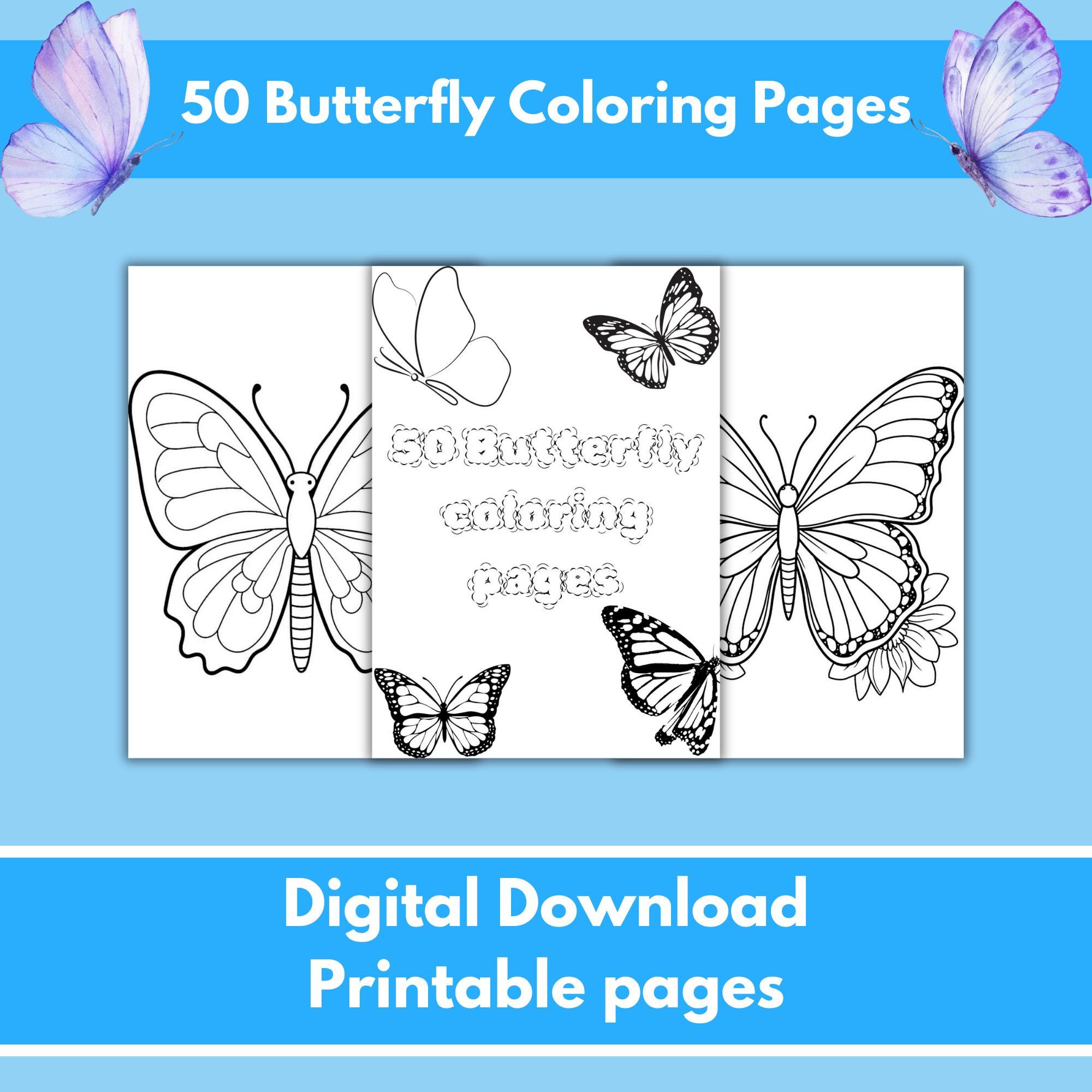 50 Butterfly Coloring Pages | Printable Coloring Pages | Butterfly ...