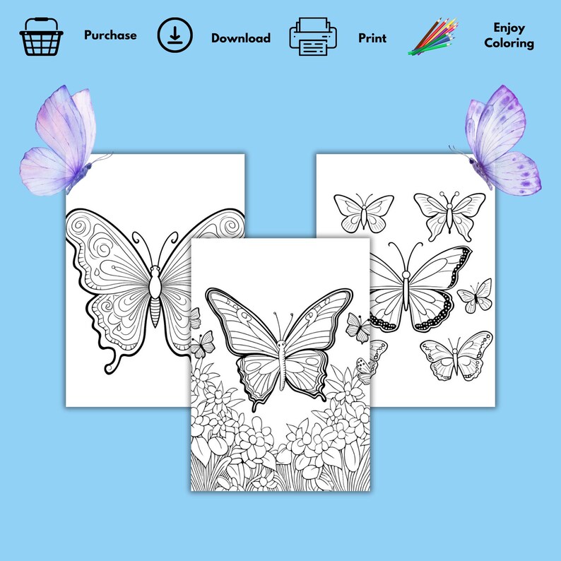 50 Butterfly Coloring Pages | Printable Coloring Pages | Butterfly ...