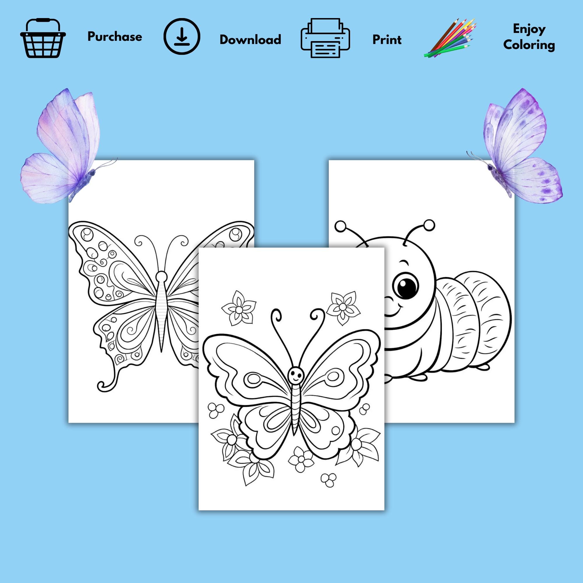50 Butterfly Coloring Pages | Printable Coloring Pages | Butterfly ...