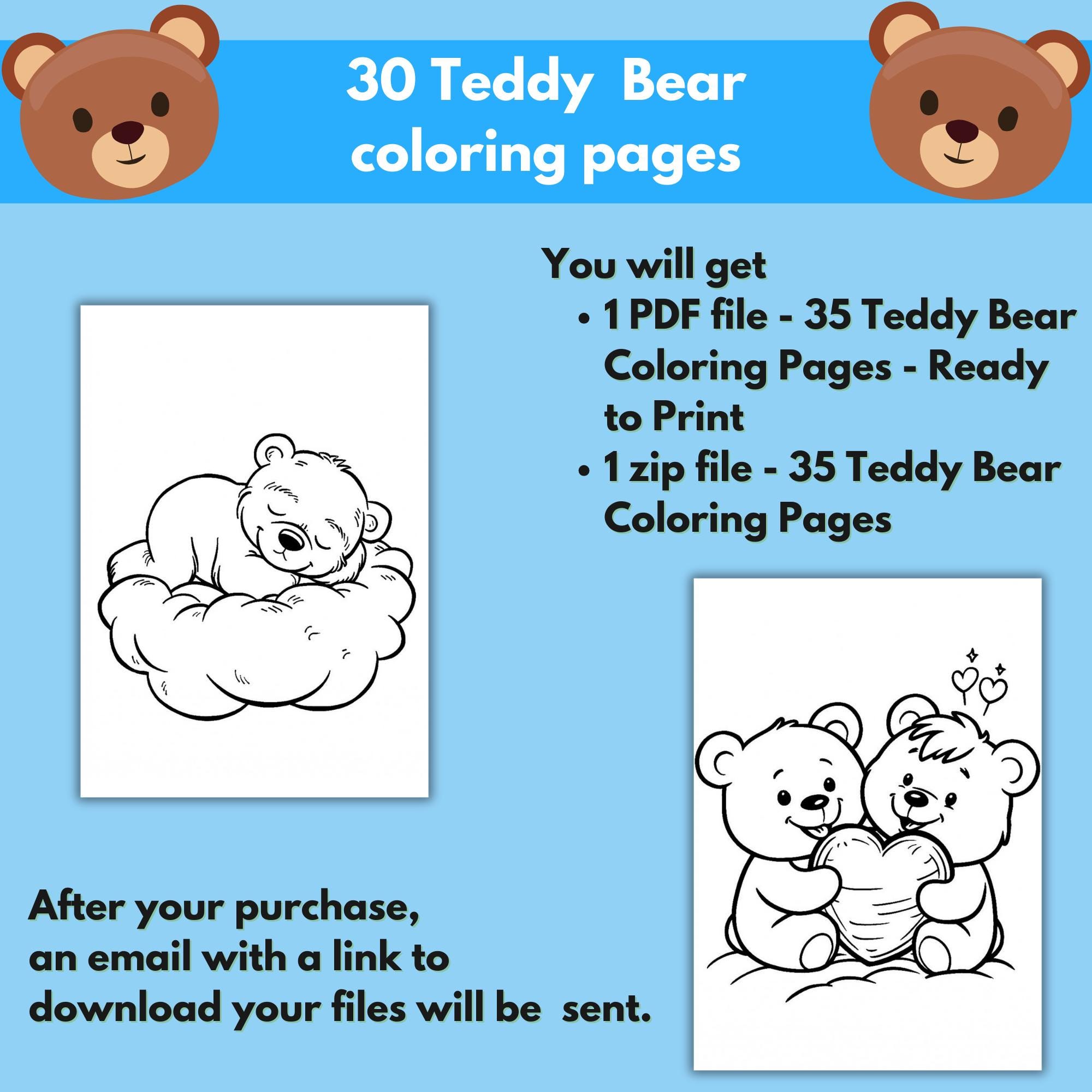 35 Teddy Bear Coloring Pages | Printable Coloring Pages | Teddy Bear ...