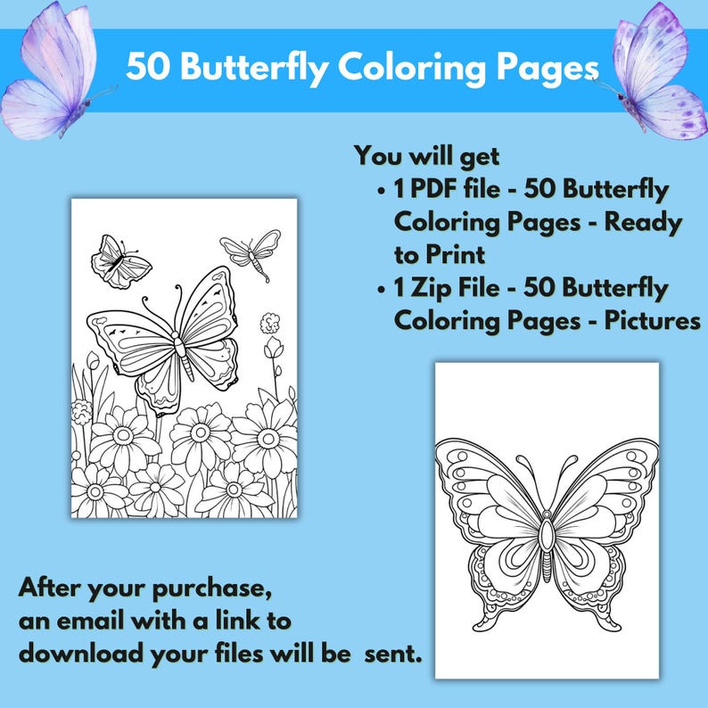 50 Butterfly Coloring Pages | Printable Coloring Pages | Butterfly ...