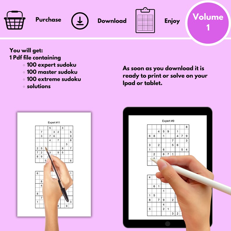 Sudoku Puzzles - Volume 1 | 300 Printable Puzzles Expert to Extreme ...