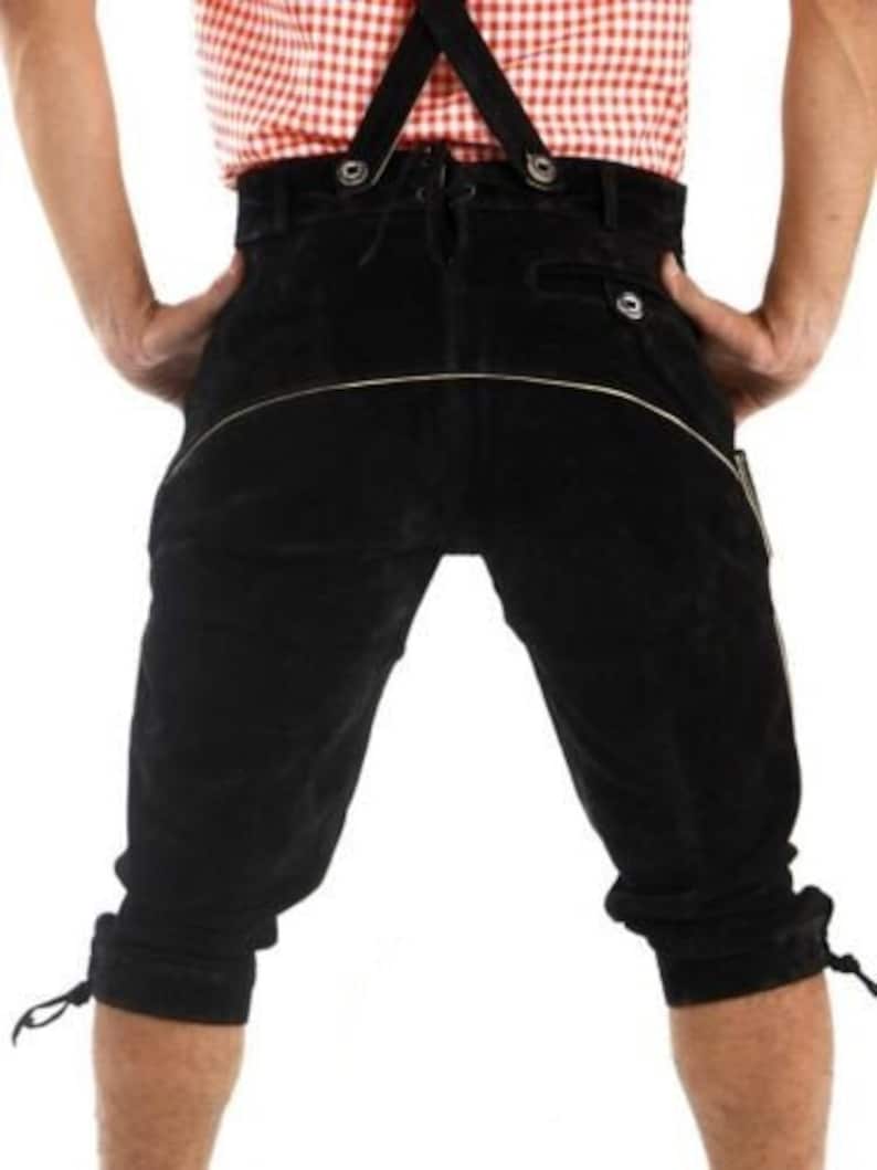 Mens Bavarian Lederhosen Black Austria Oktorbest Lederhosen Outfits ...
