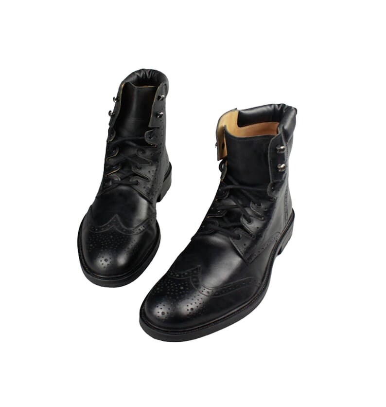 Scottish Ghillie Brogues Kilt Boot Long Leather Shoes With - Etsy