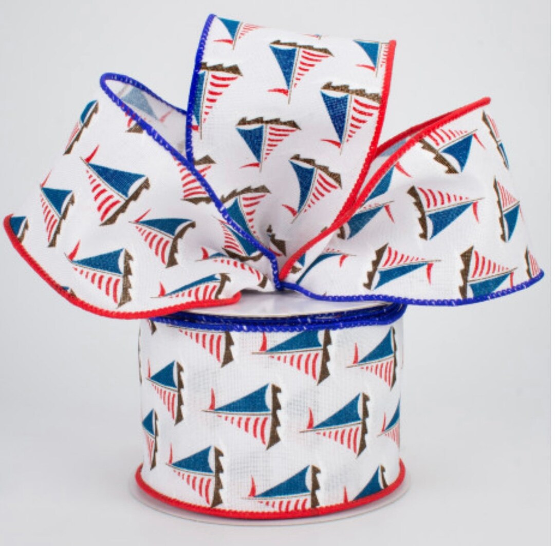 Patriotic Sailboat Ribbon - Etsy