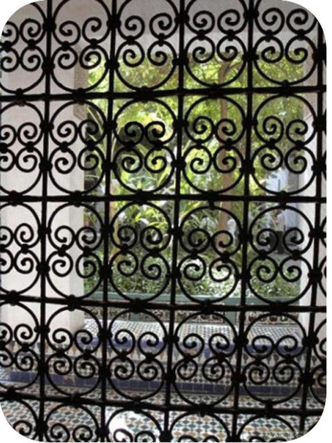 ON ORDER, Moroccan Decorative Grid in Wrought Iron 120x100cm ...