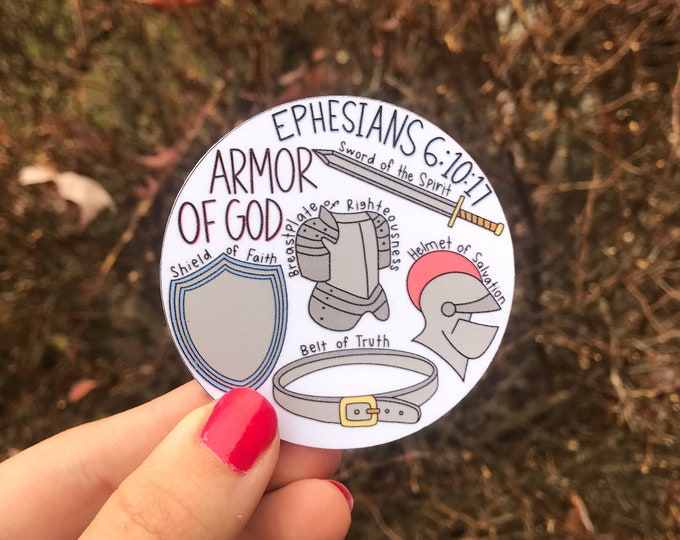 Armor of God Sticker, Christian Sticker, Faith Sticker, Waterproof ...