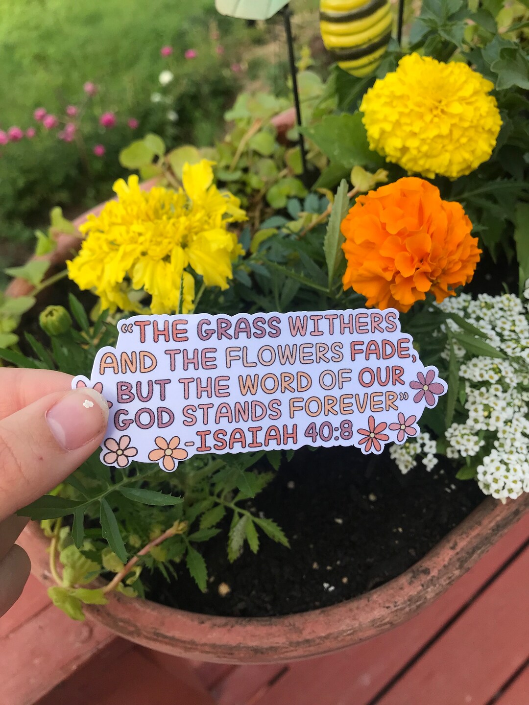 Isaiah 40:8 Sticker, Christian Sticker, Faith Sticker, Waterproof ...