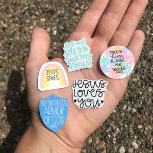 Mini Christian Stickers 2/5, Mini Faith Stickers, Mini Waterproof ...