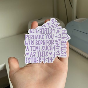Esther 4:14 Sticker, Christian Sticker, Faith Sticker, Bible Sticker ...