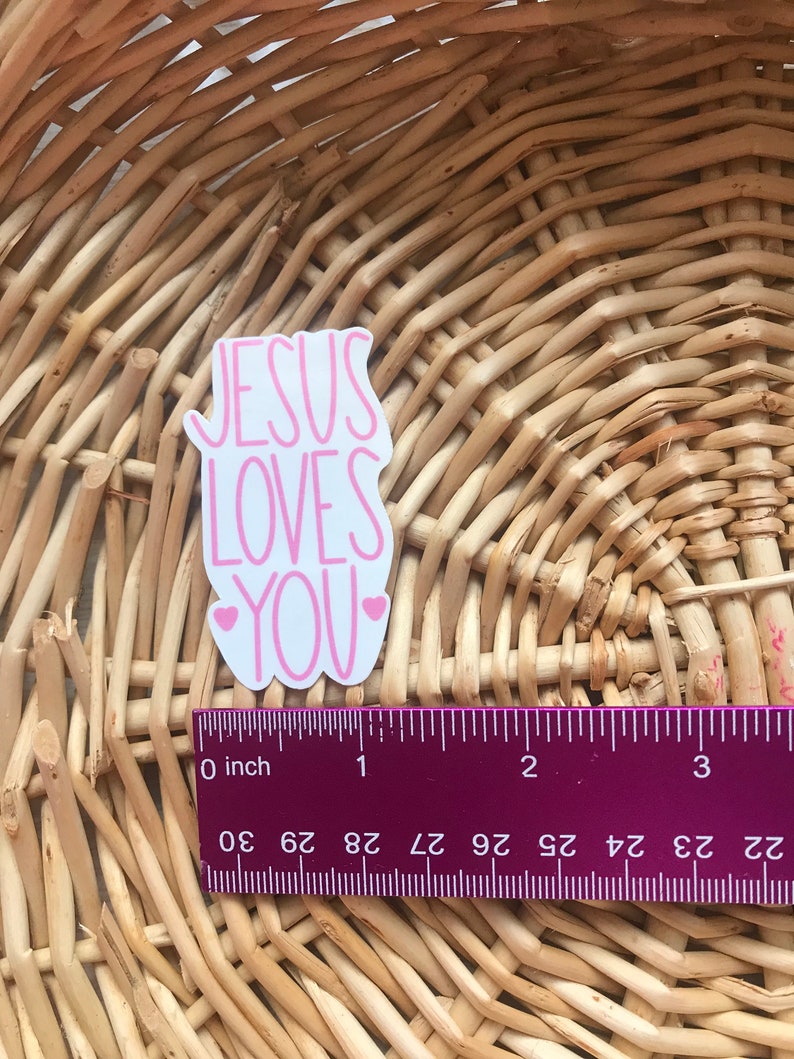 Jesus Loves You Sticker Christian Sticker Faith Sticker - Etsy