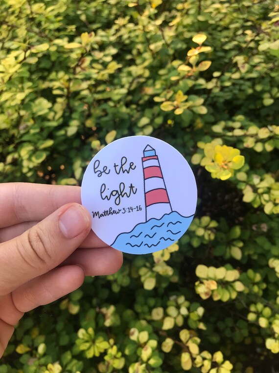 Be the Light Sticker Christian Sticker Faith Sticker - Etsy