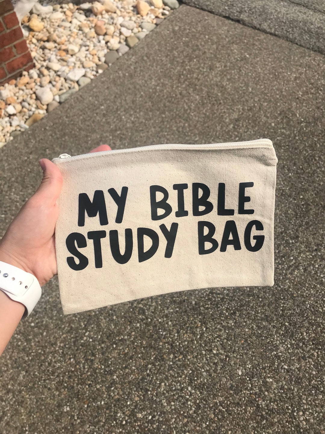 My Bible Study Bag: Canvas Zipper Pouch, Christian Gift - Etsy