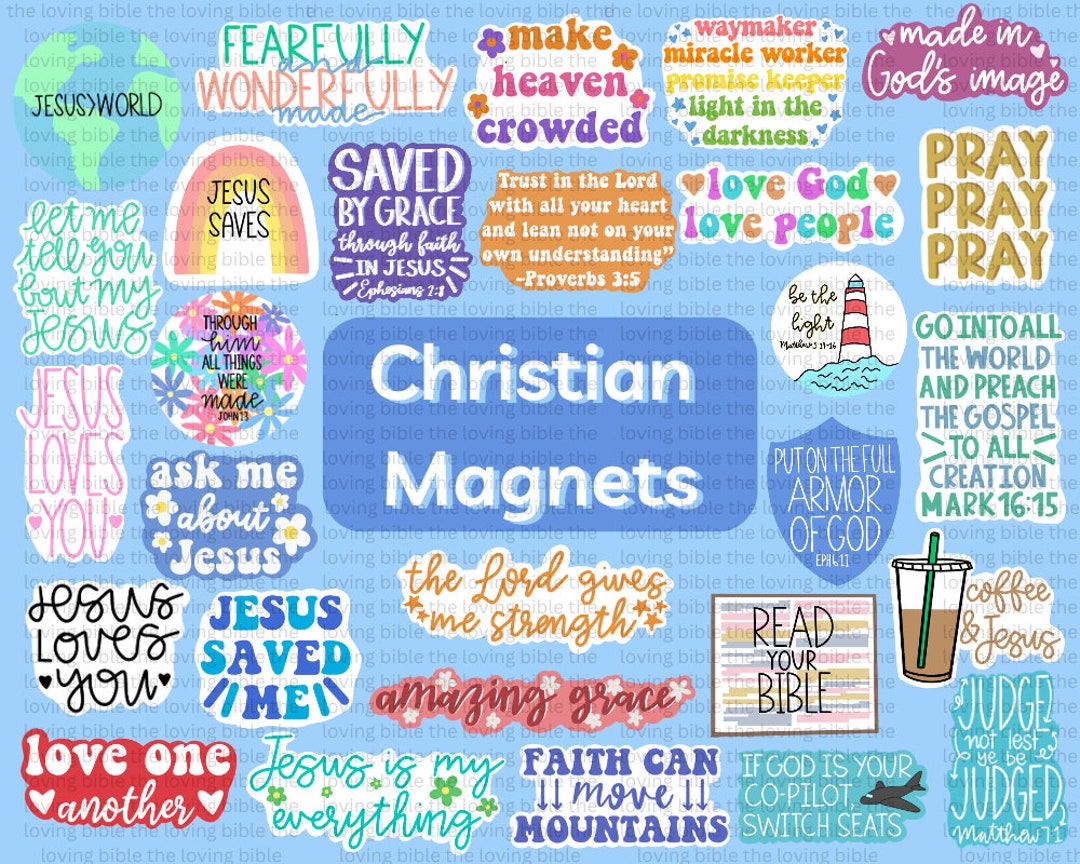 Christian Magnets Faith Magnets Bible Magnets Handmade - Etsy