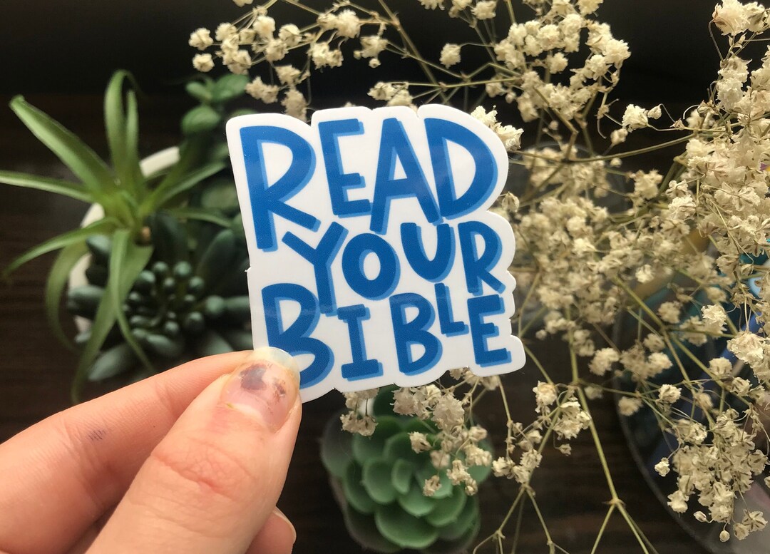 Read Your Bible Sticker: Waterproof Christian Faith Decal - Etsy