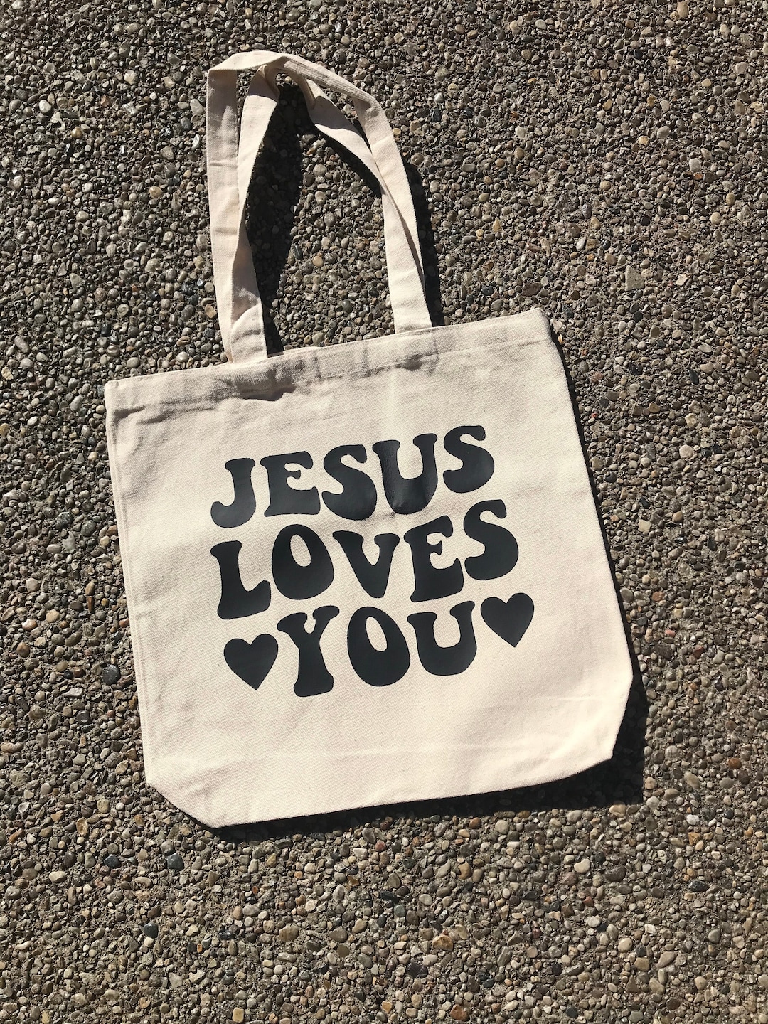 Jesus Loves You Canvas Tote Bag: Christian Bible Study Bag - Etsy