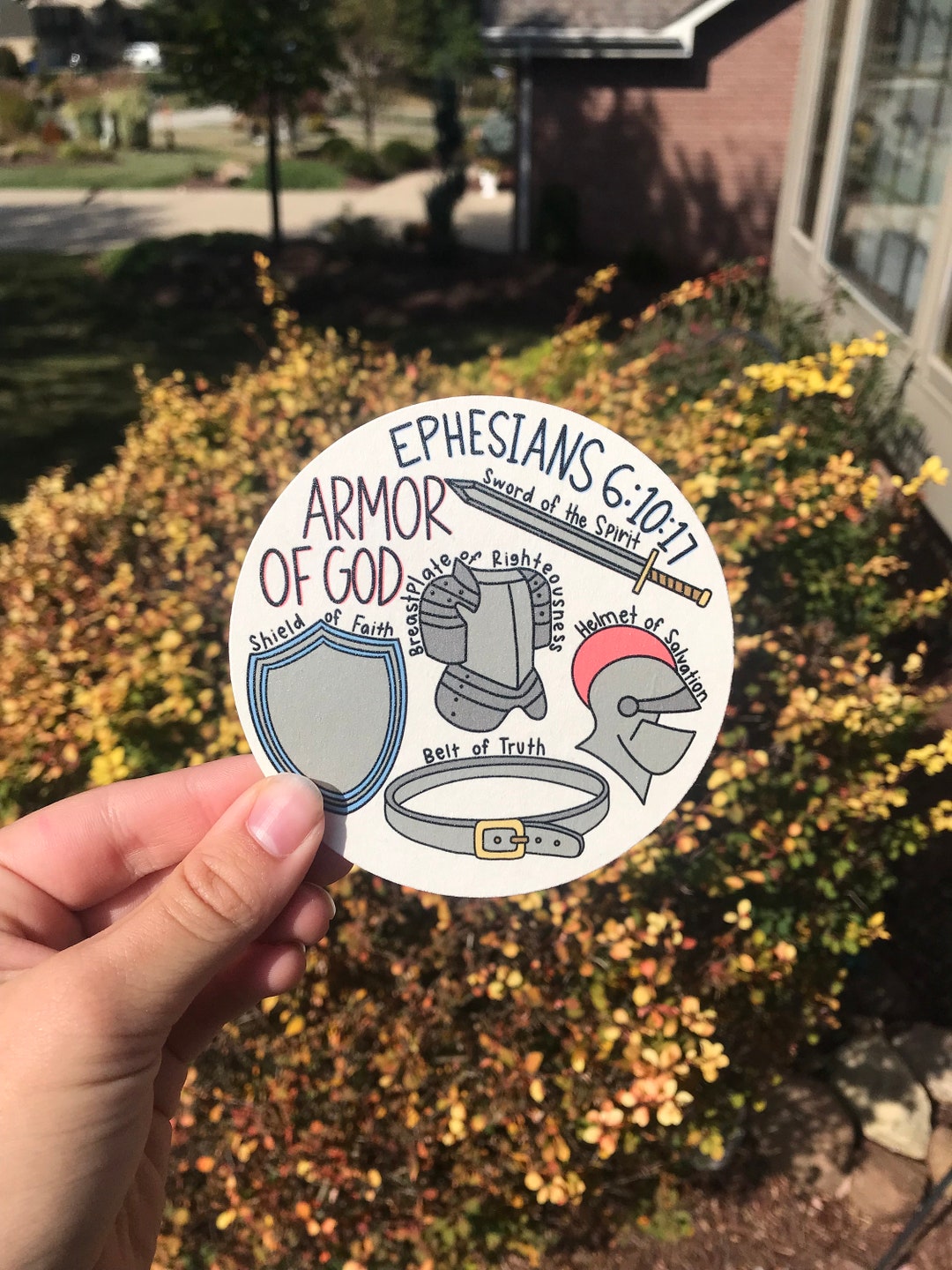Armor of God Coaster, Christian Coaster, Faith Home Decor, Religious ...