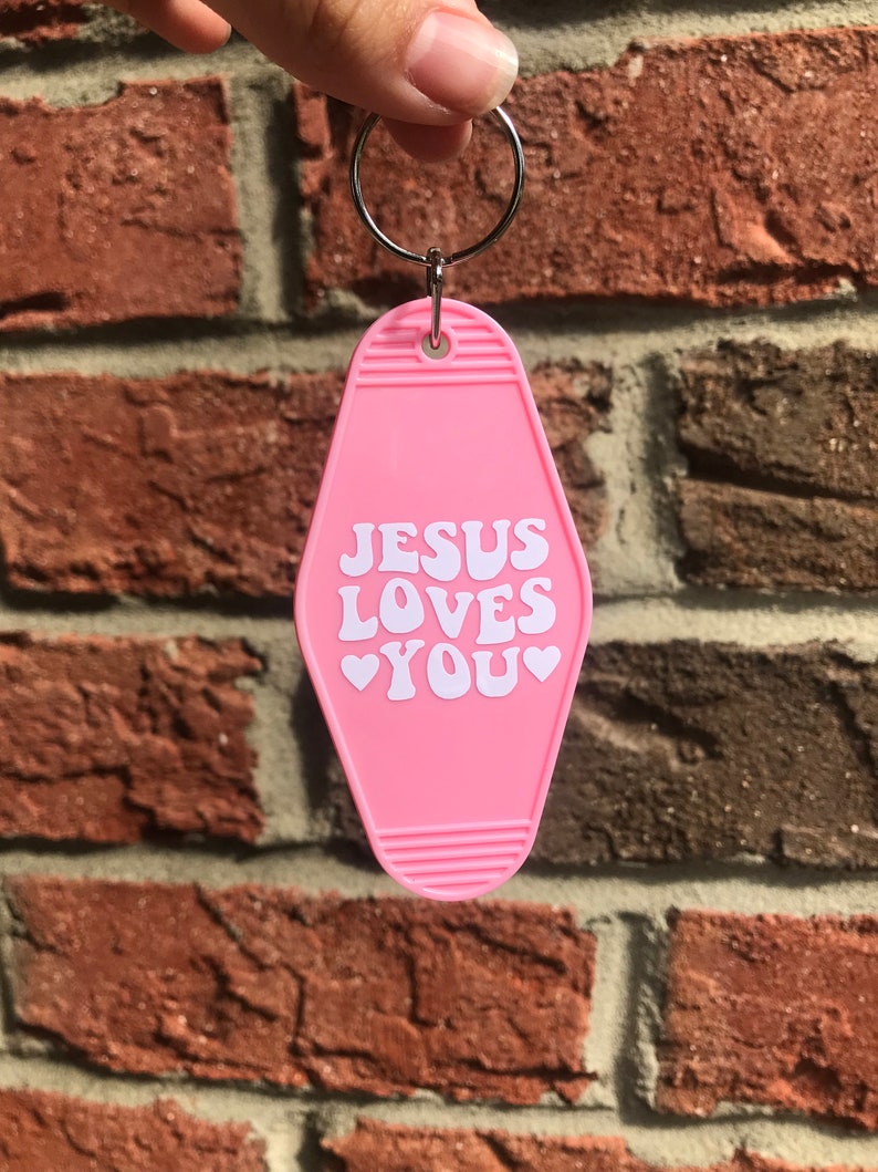 Jesus Loves You Motel Keychain: Christian Bible Gift - Etsy