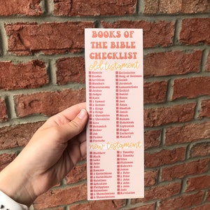 Books of the Bible Checklist Bookmark: Christian Gift - Etsy
