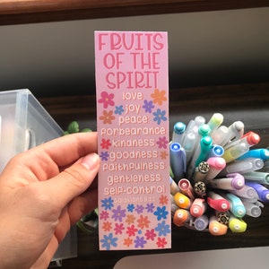 Fruits of the Spirit Bookmark, Galatians 5:22 Christian Bookmark ...
