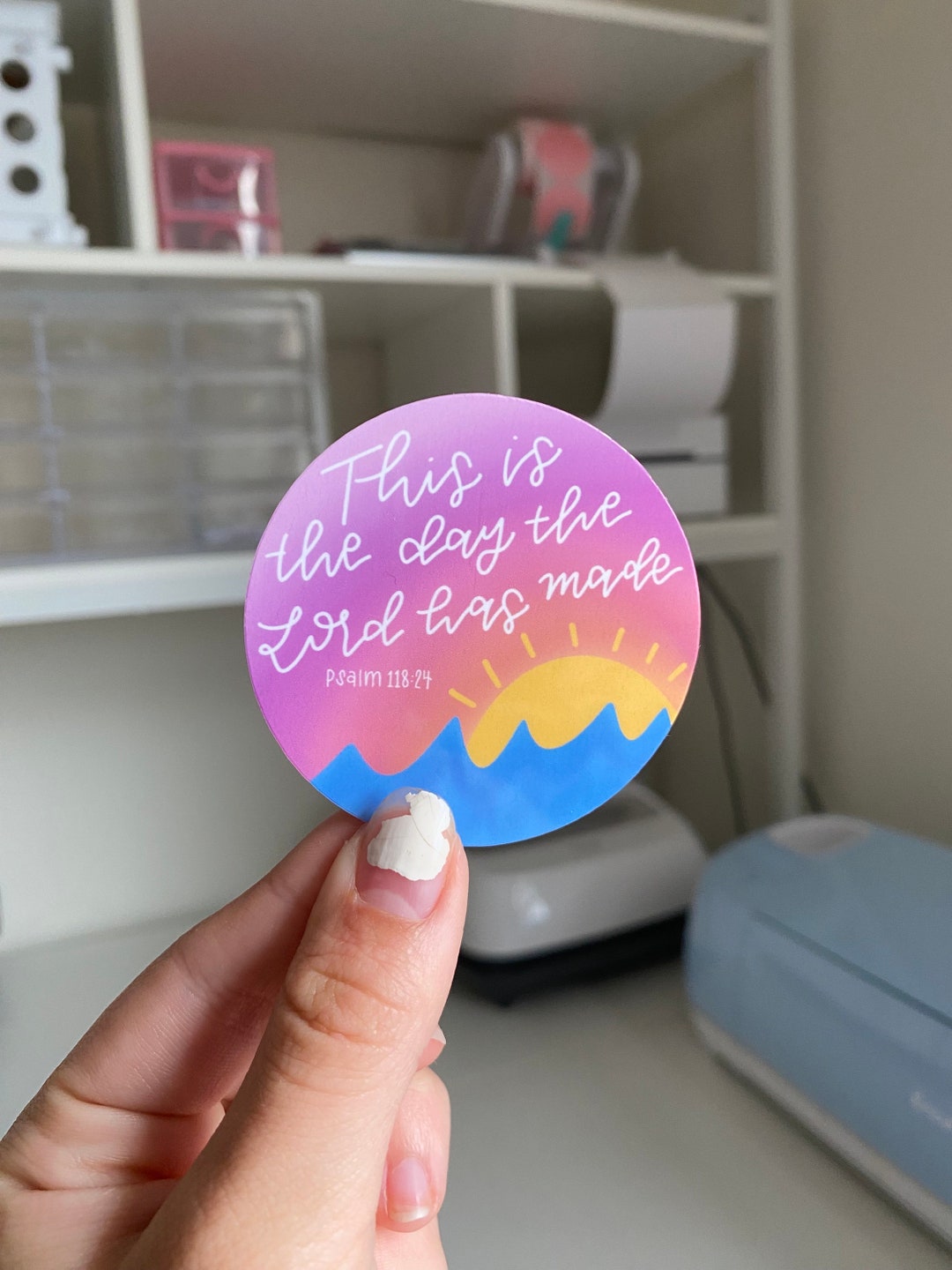 Psalm 118:24 Sticker, Christian Sticker, Faith Sticker, Bible Sticker ...