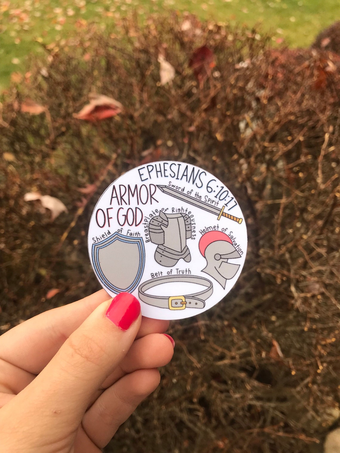 Armor of God Sticker Christian Sticker Faith Sticker - Etsy
