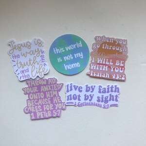 1 Peter 5:7 Sticker, Bible Verse Sticker, Christian Sticker, Faith ...