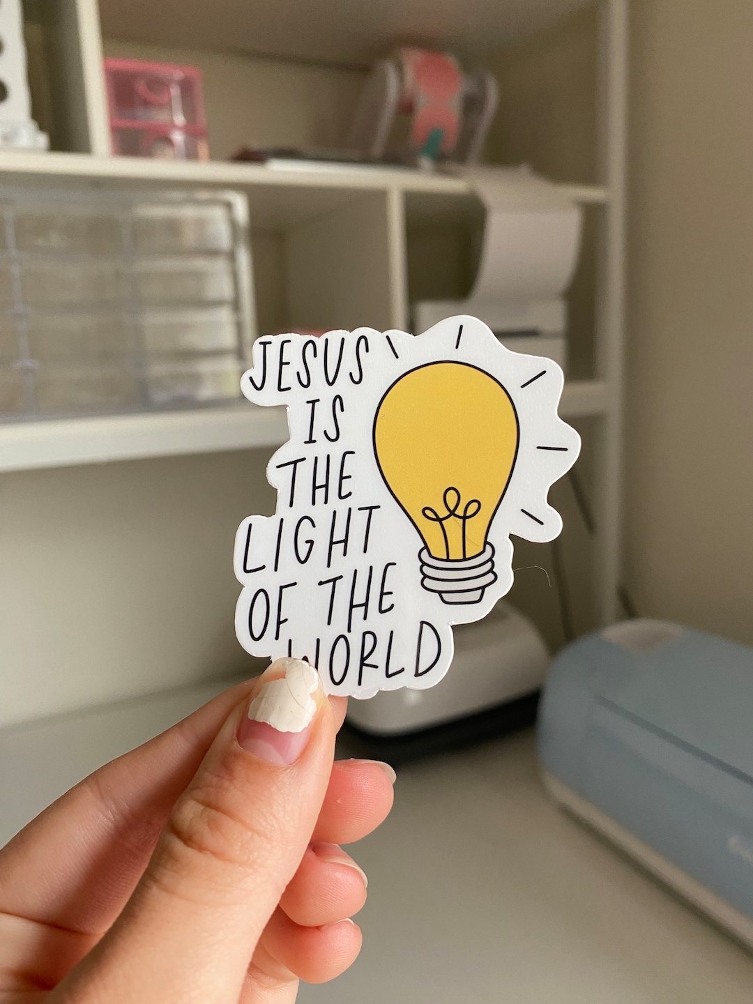 Jesus is the Light of the World Sticker, Christian Sticker, Faith ...