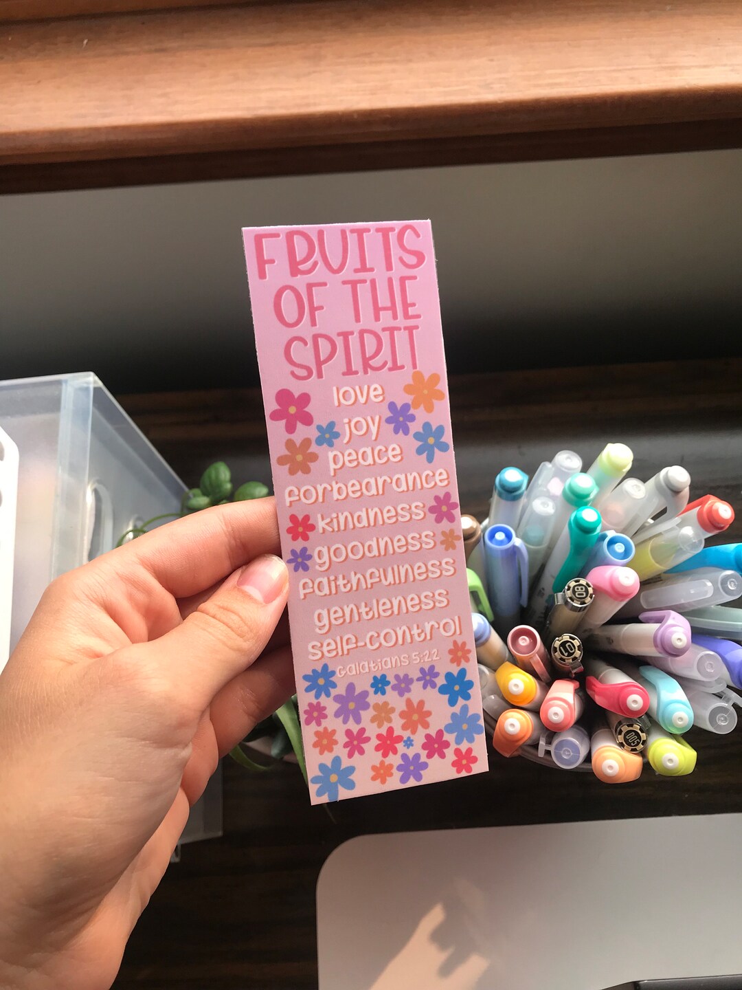 Fruits of the Spirit Bookmark, Galatians 5:22 Christian Bookmark ...