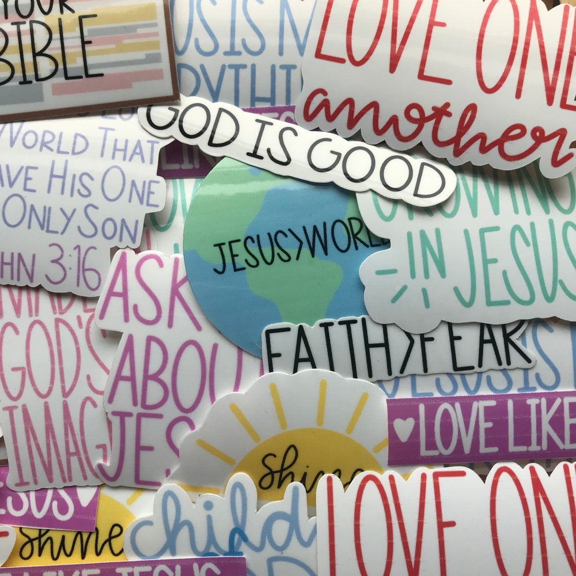 Mystery Christian Sticker Pack Suprise Christian Sticker - Etsy