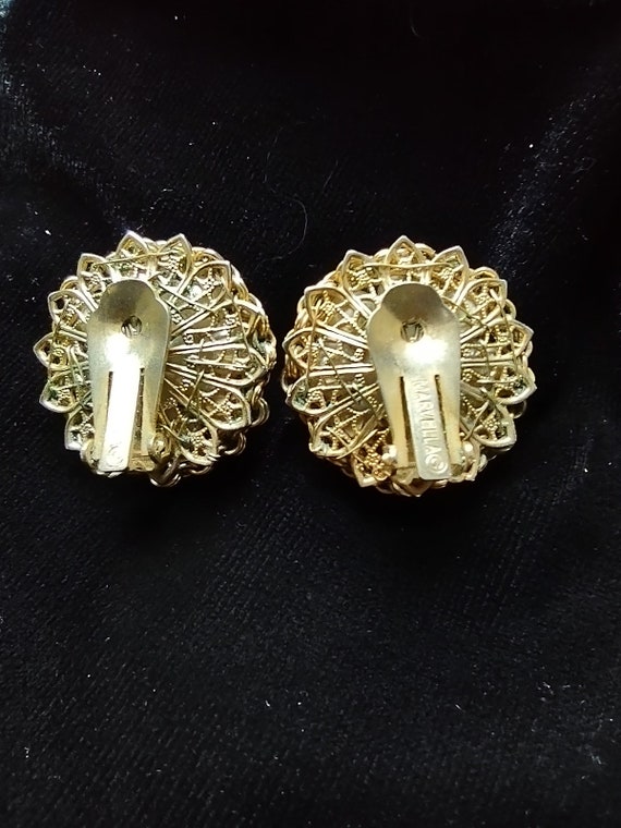 1950's Marvella Pearl & Chain Earrings - Gem