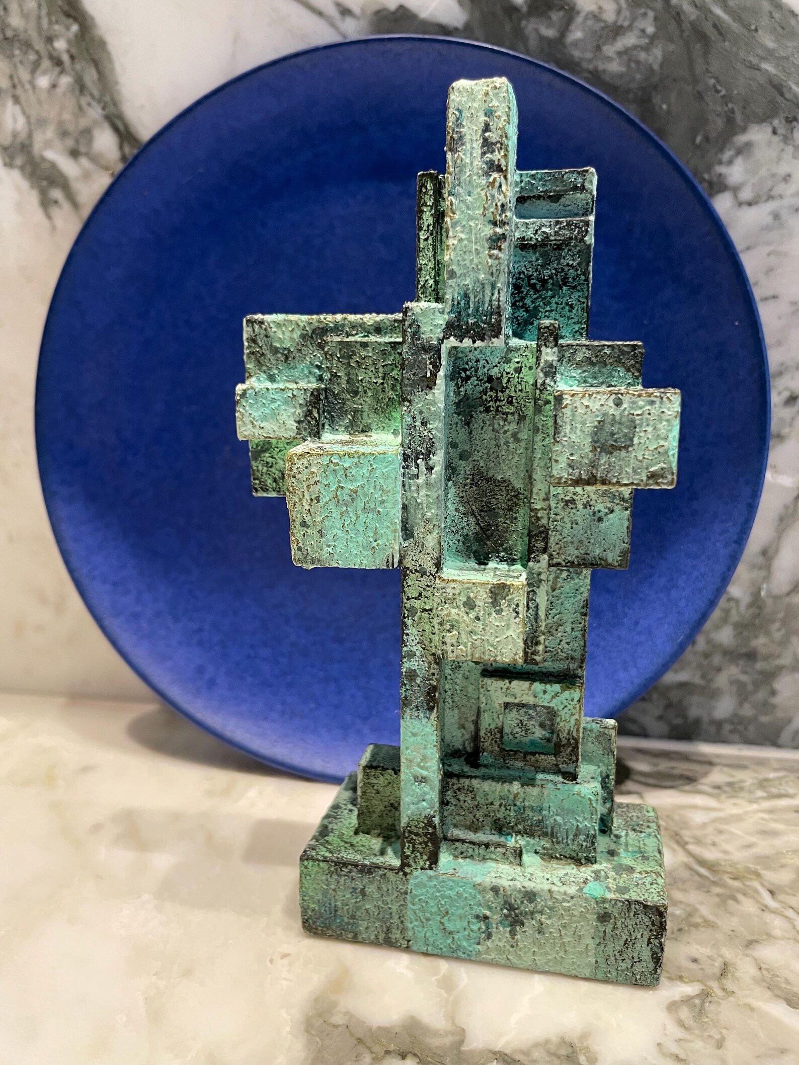 Small Wooden 'faux Bronze' Sculpture Modernist, Midcentury Style ...
