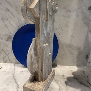 Modernist Owl Sculpture Assembled Wood 30cm Brutalist, Midcentury and ...