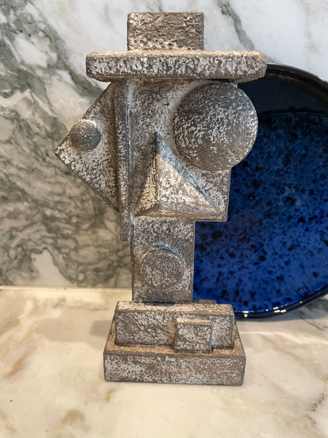 Brutalist Sculpture Triangle Nose Totem, Original Artwork - Etsy