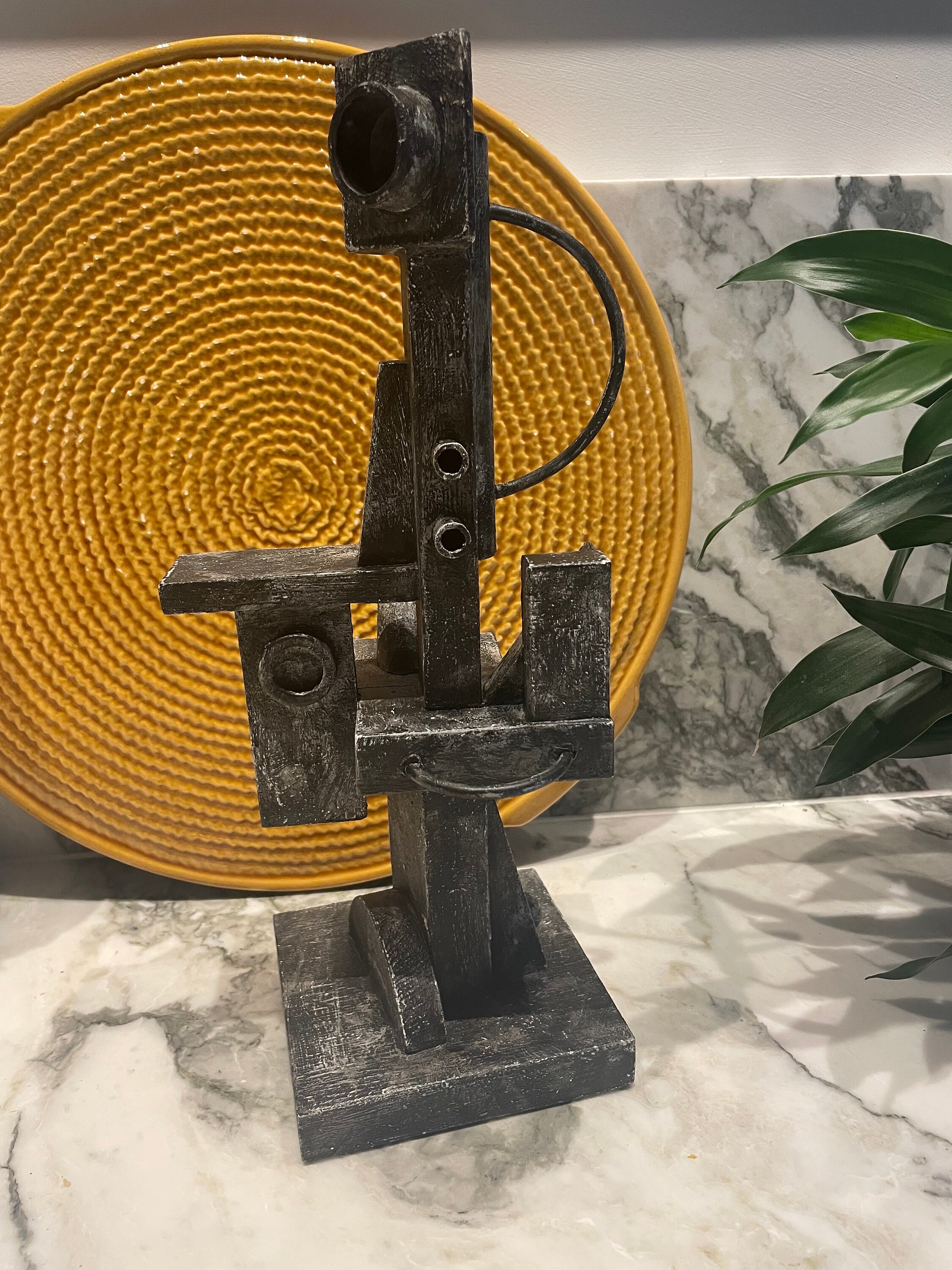 Robotic 32 Cm Brutalist Sculpture Modernist Midcentury and - Etsy