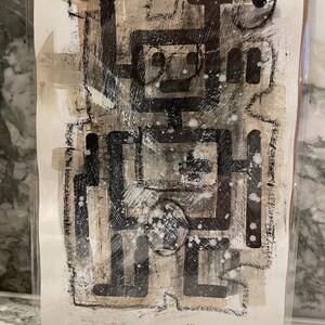 Bookpage Painting 'robot' Original Artwork. Weird Art! Brutalist Arte ...
