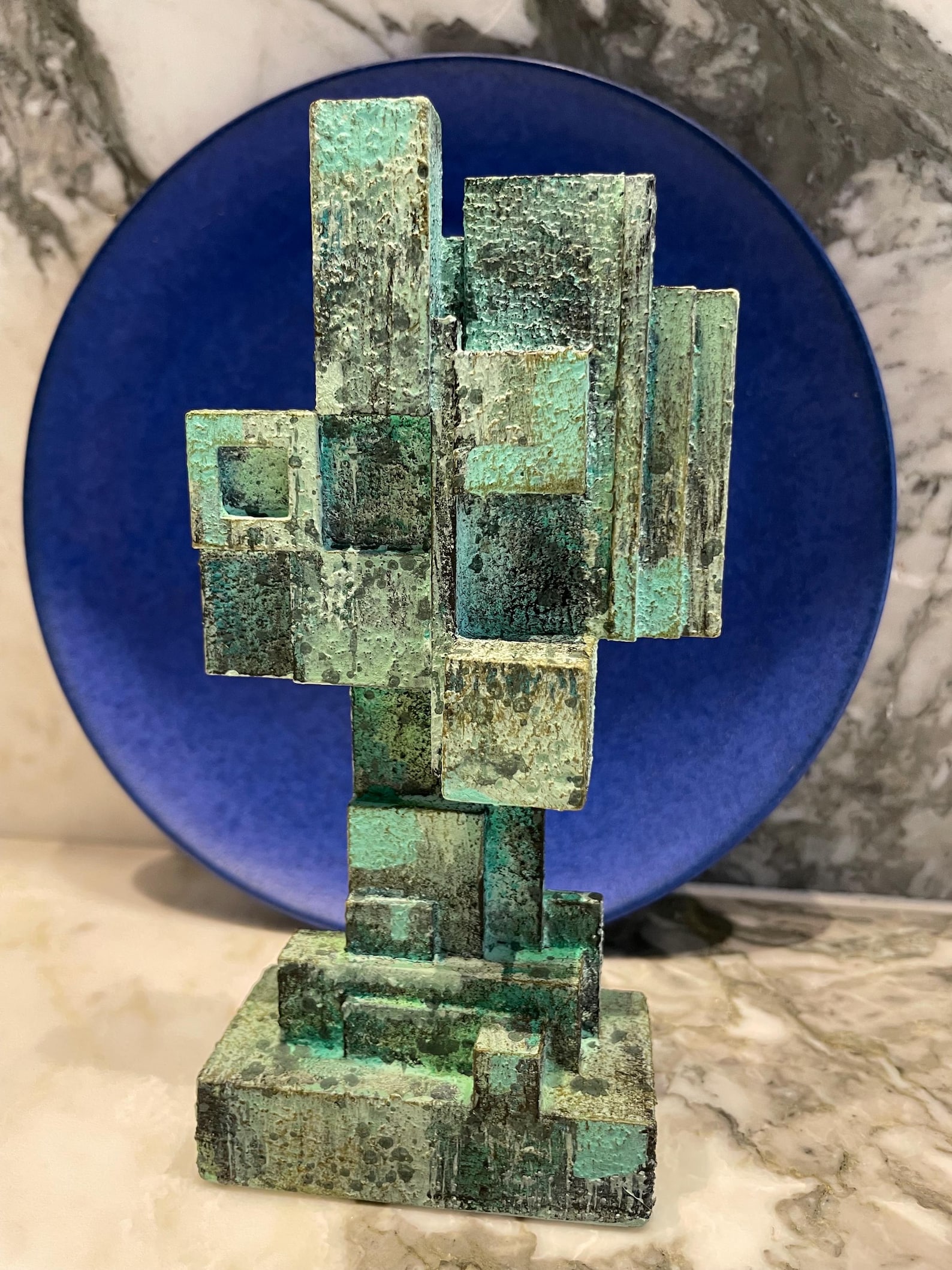Small Wooden 'faux Bronze' Sculpture Modernist, Midcentury Style ...