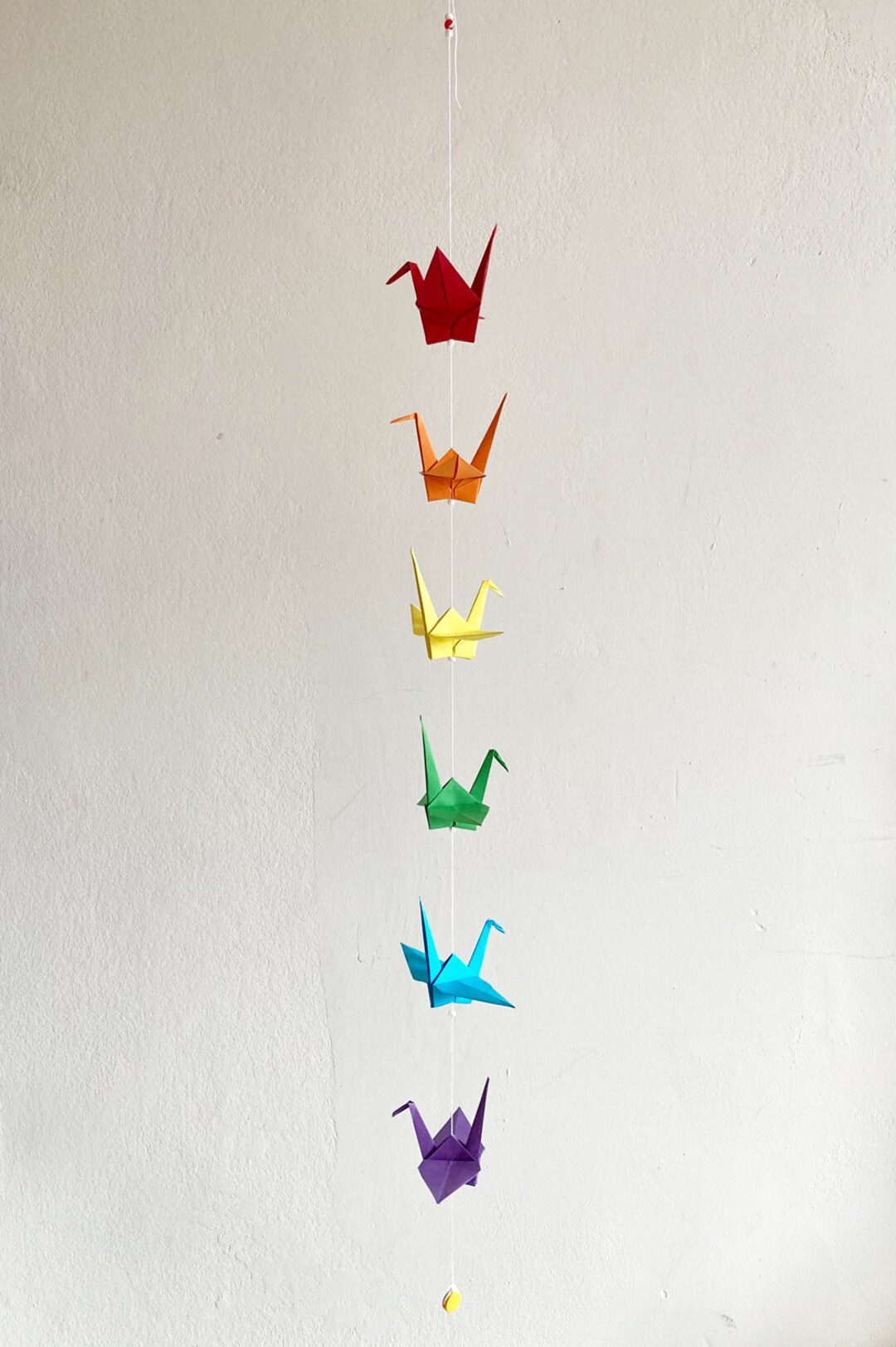 Garland Origami Cranes - Rainbow - Etsy