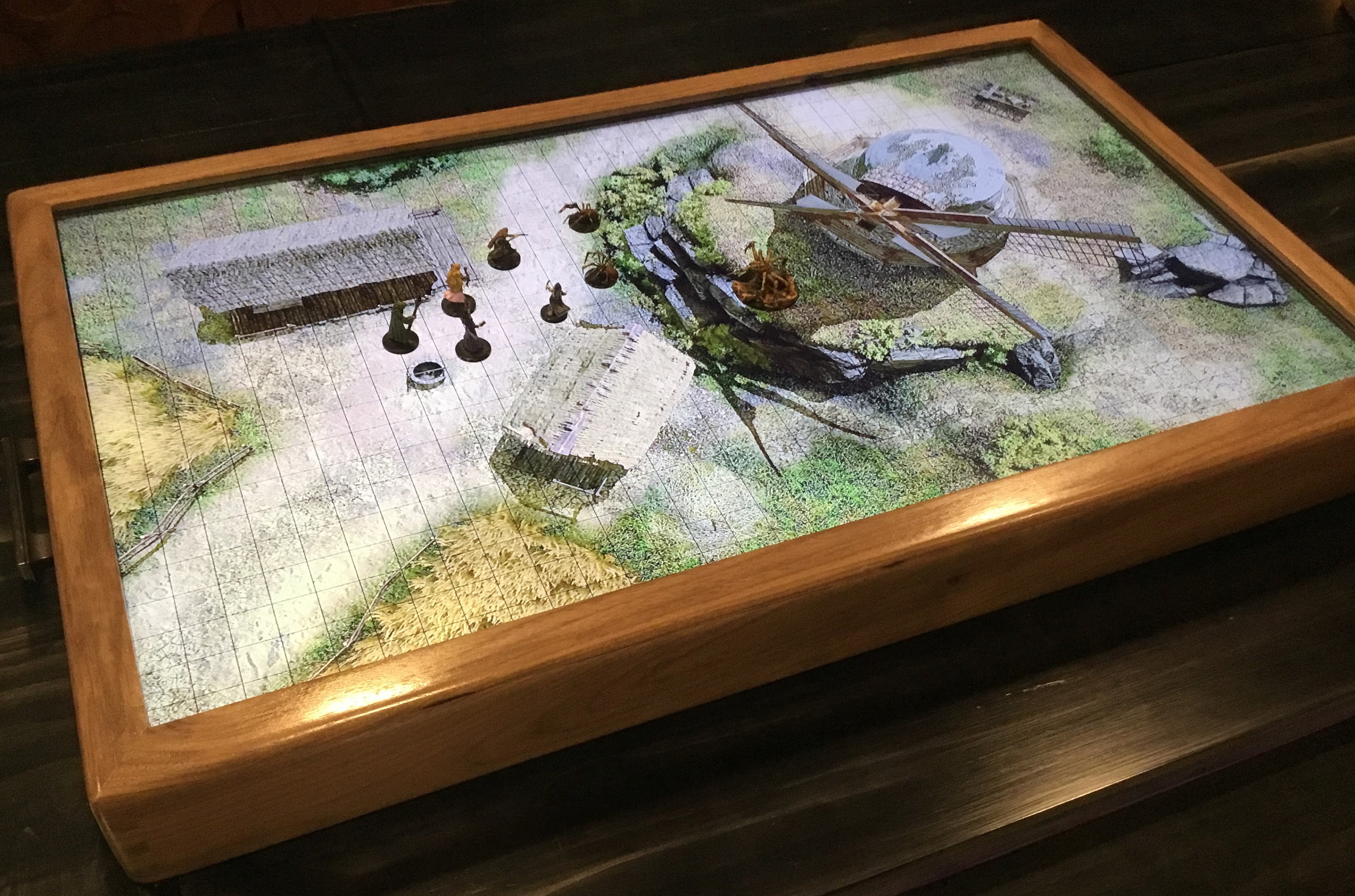 Handcrafted 43" Digital Map Case - Digital Tabletop - Dnd Table - Gift ...