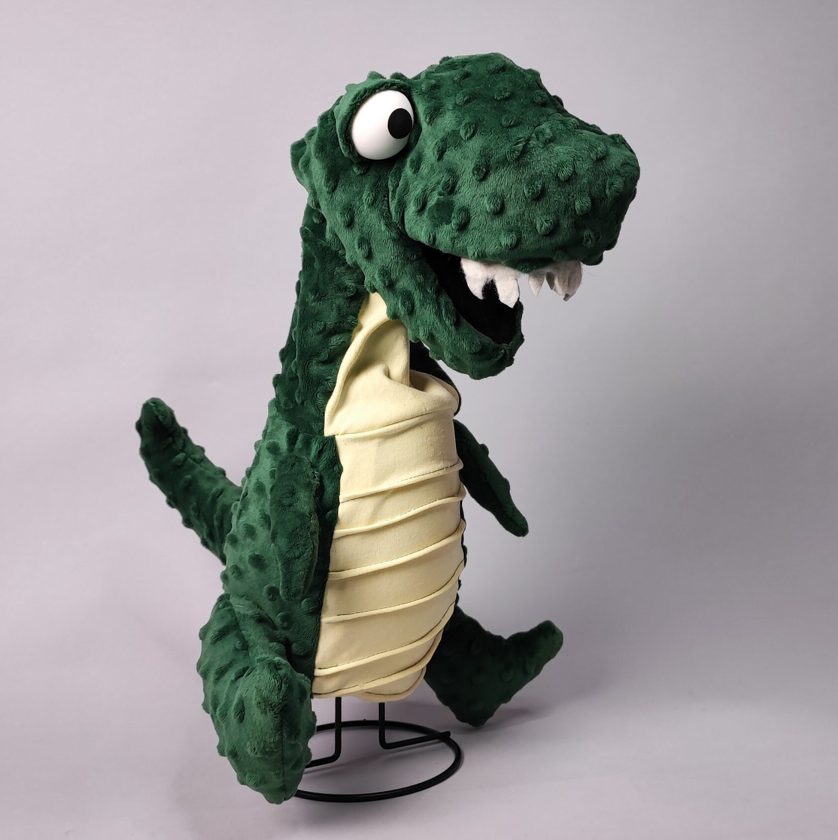 Green Dinosaur T-rex Puppet Gift for Prehistory Lovers - Etsy