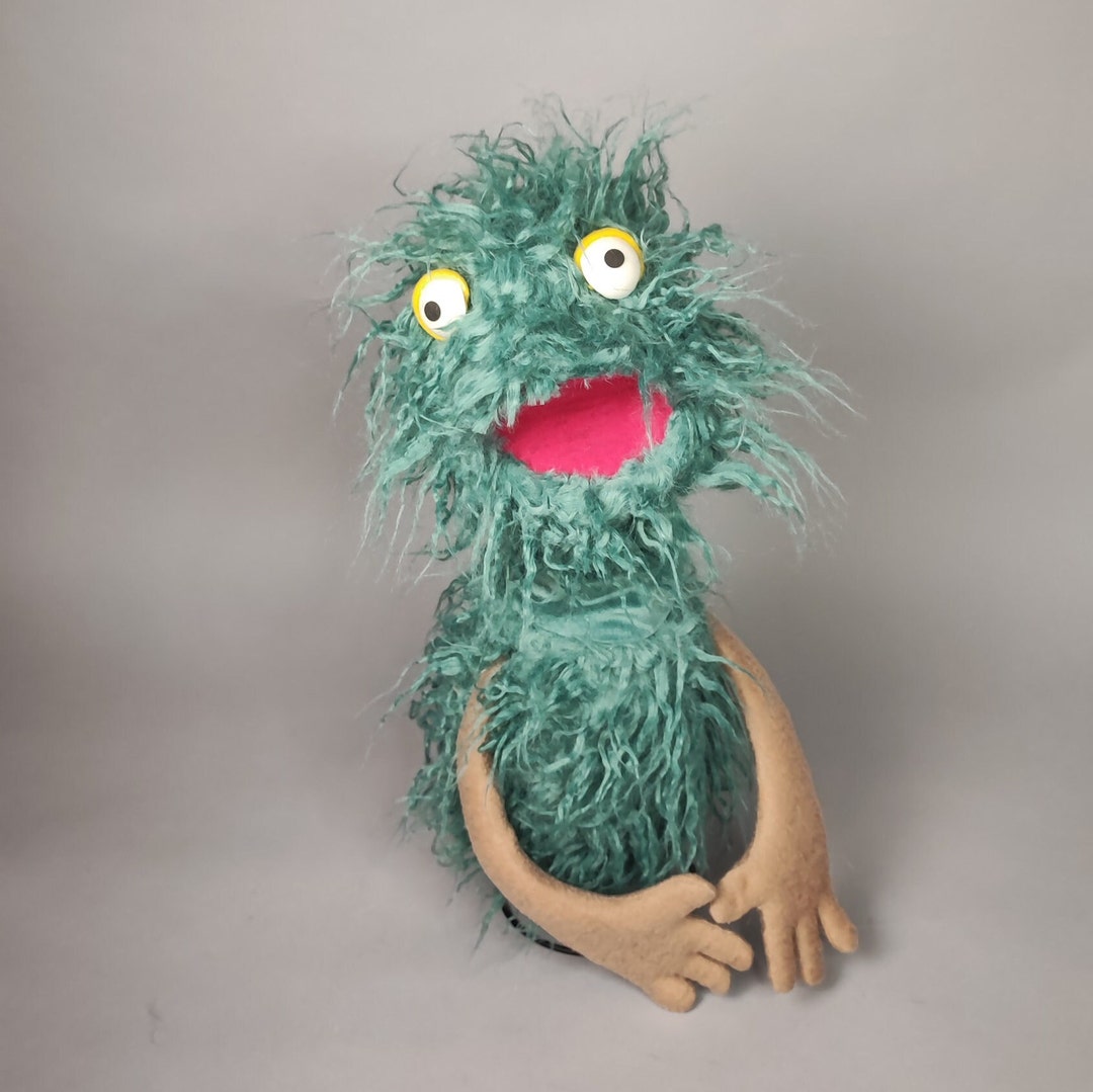 Blue but Furry Hand Puppet Zozo | Educational Tool for Preschool ...