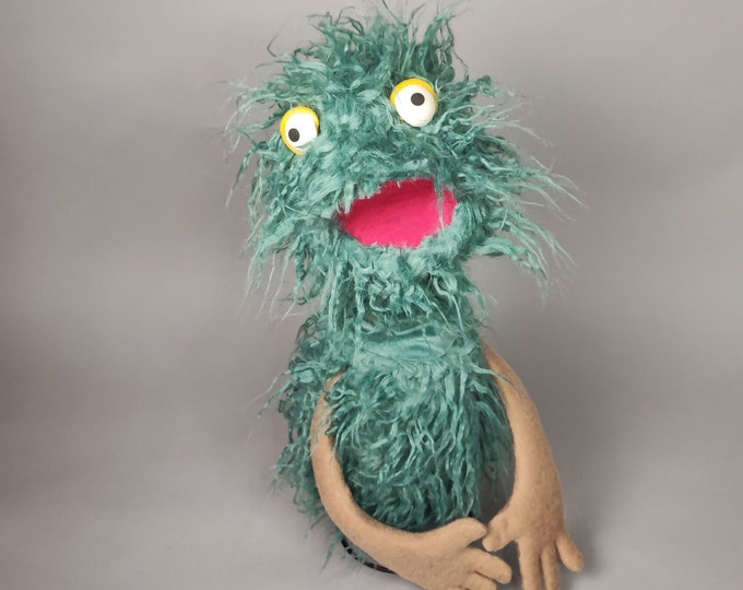 Blue but Furry Hand Puppet Zozo | Educational Tool for Preschool ...