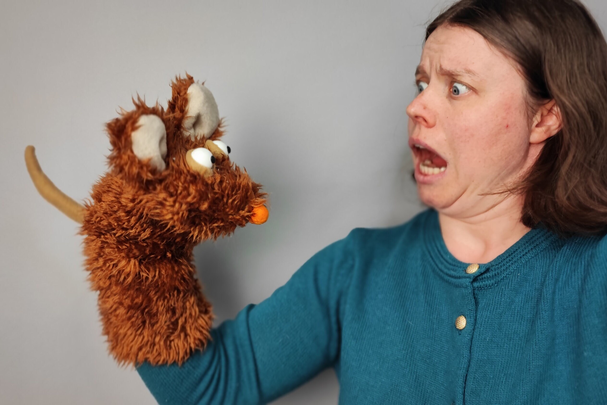 Kukiełka W Stylu Muppet Rusty Mouse | Kukiełka Ręczna | Uroczy Szczur ...