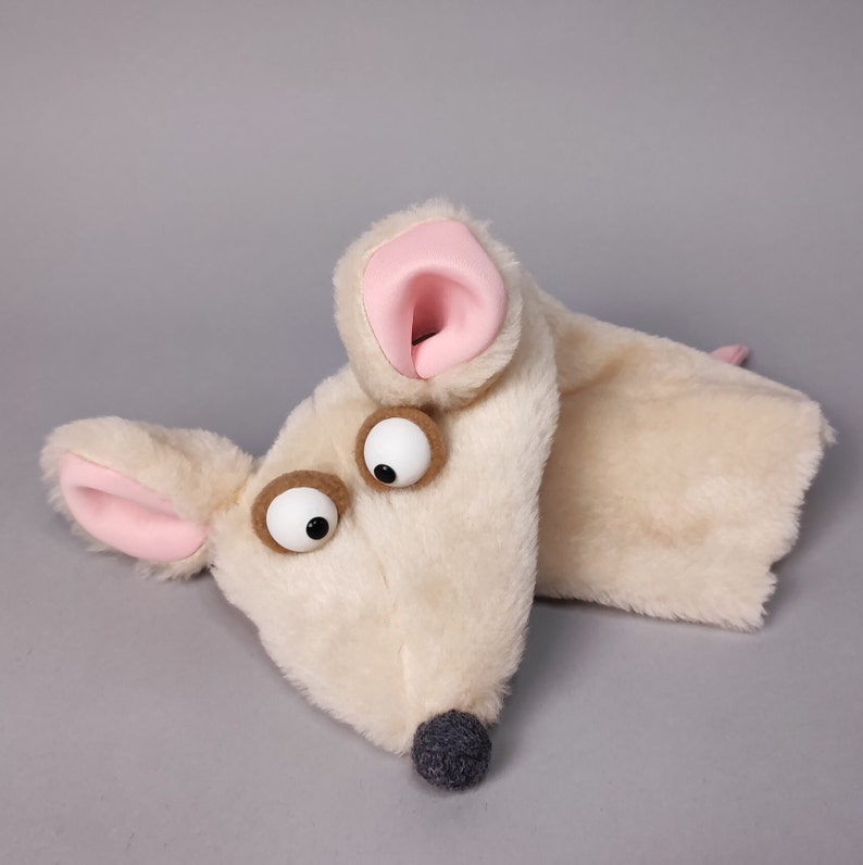 White Mouse Muppet Style Puppet | Hand Puppet | Dumbo Rat | Educational ...